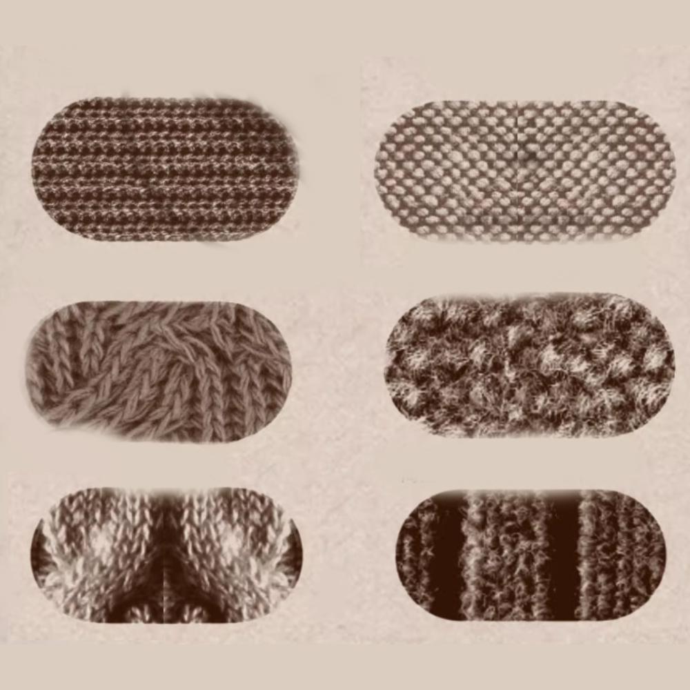 Sweater and Knit Fabric Textures Procreate & PS Brushset– Perfect for ...