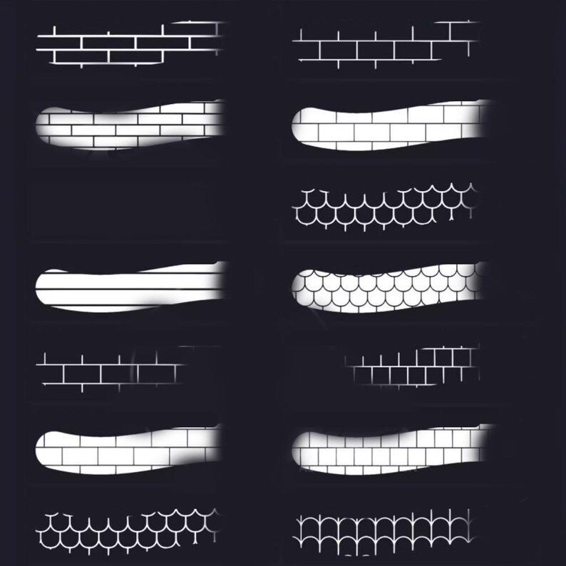 Ancient Architecture Textures Procreate and PS Brushset Castle Walls ...