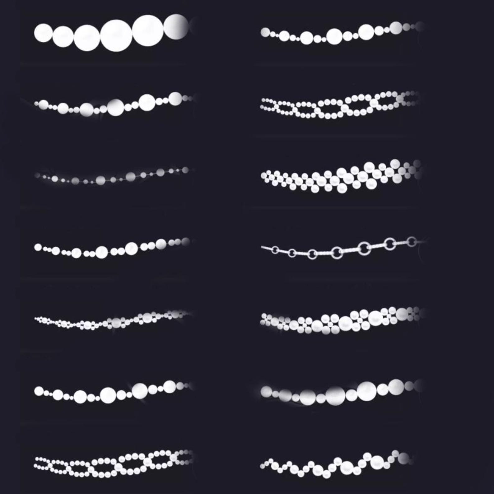Luxury Jewelry Design Procreate and PS Brushset Pearl Necklace ...