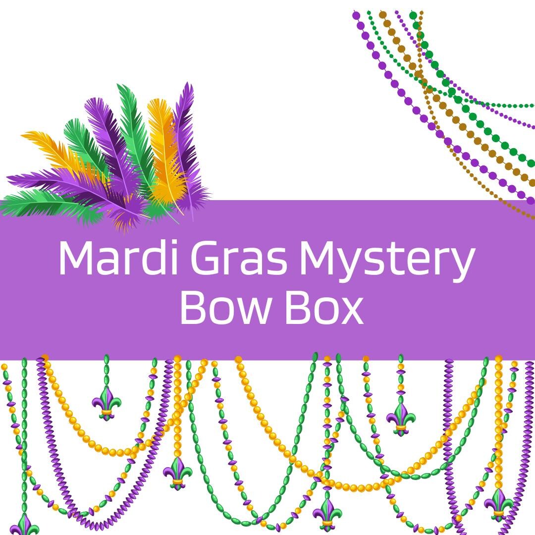Mardi Gras Mystery BOW Box Custom Bows, Seasonal Decor, DOOR HANGER Bow ...