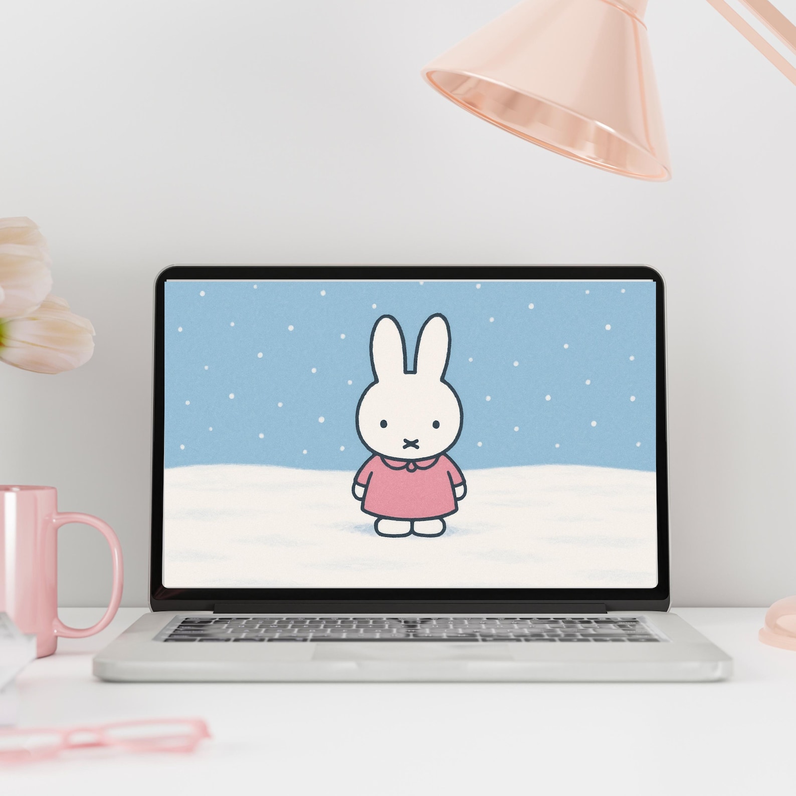 Miffy in the Snowfield – Cozy Winter Digital Wallpaper - Etsy
