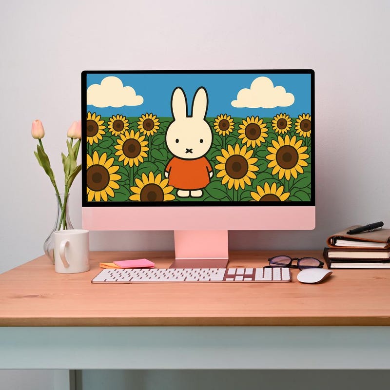 Miffy Desktop Wallpaper - Etsy