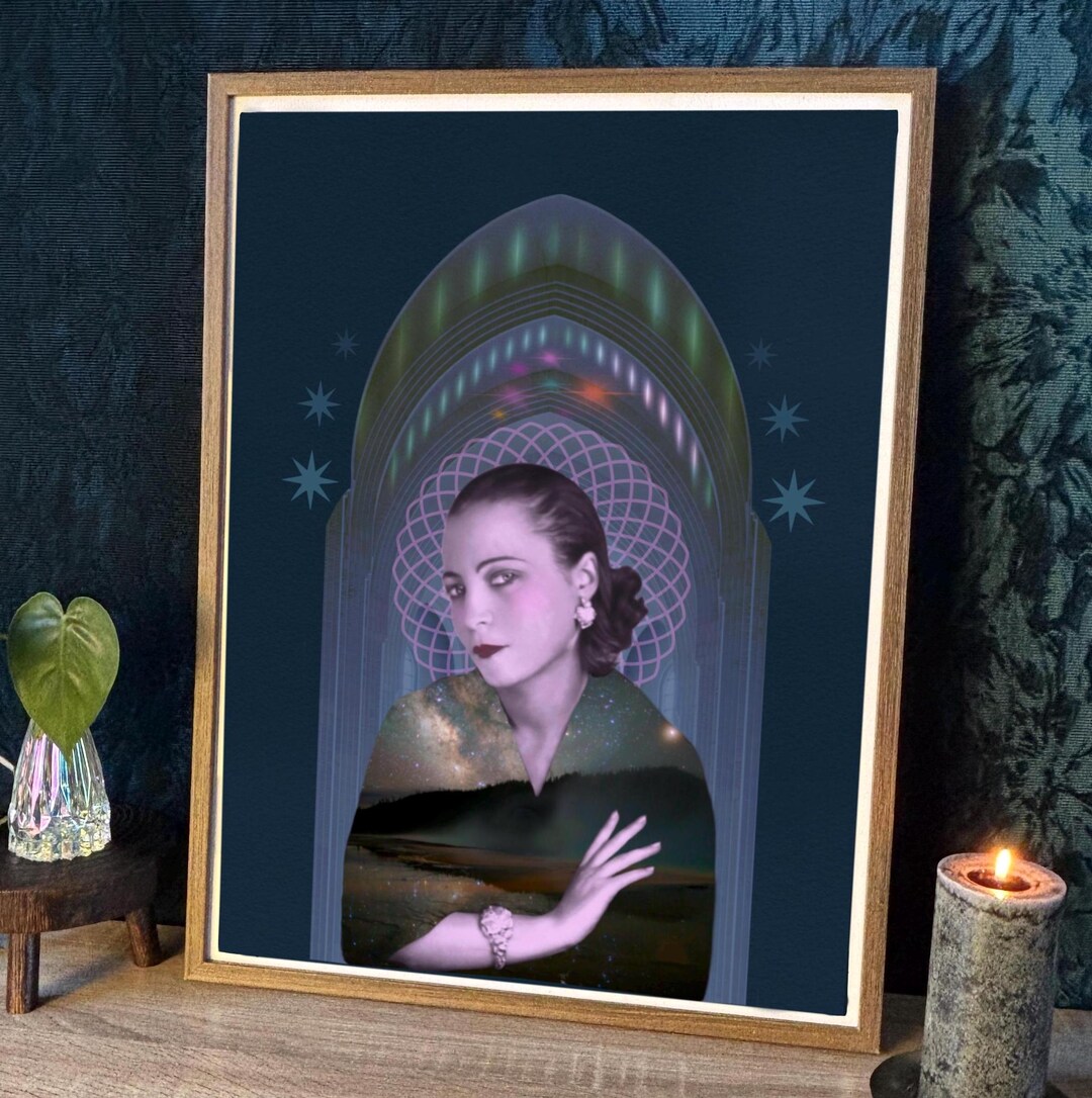 Ready-to-hang Whimsigoth Art Print | Moody Goth Flapper | Digital ...