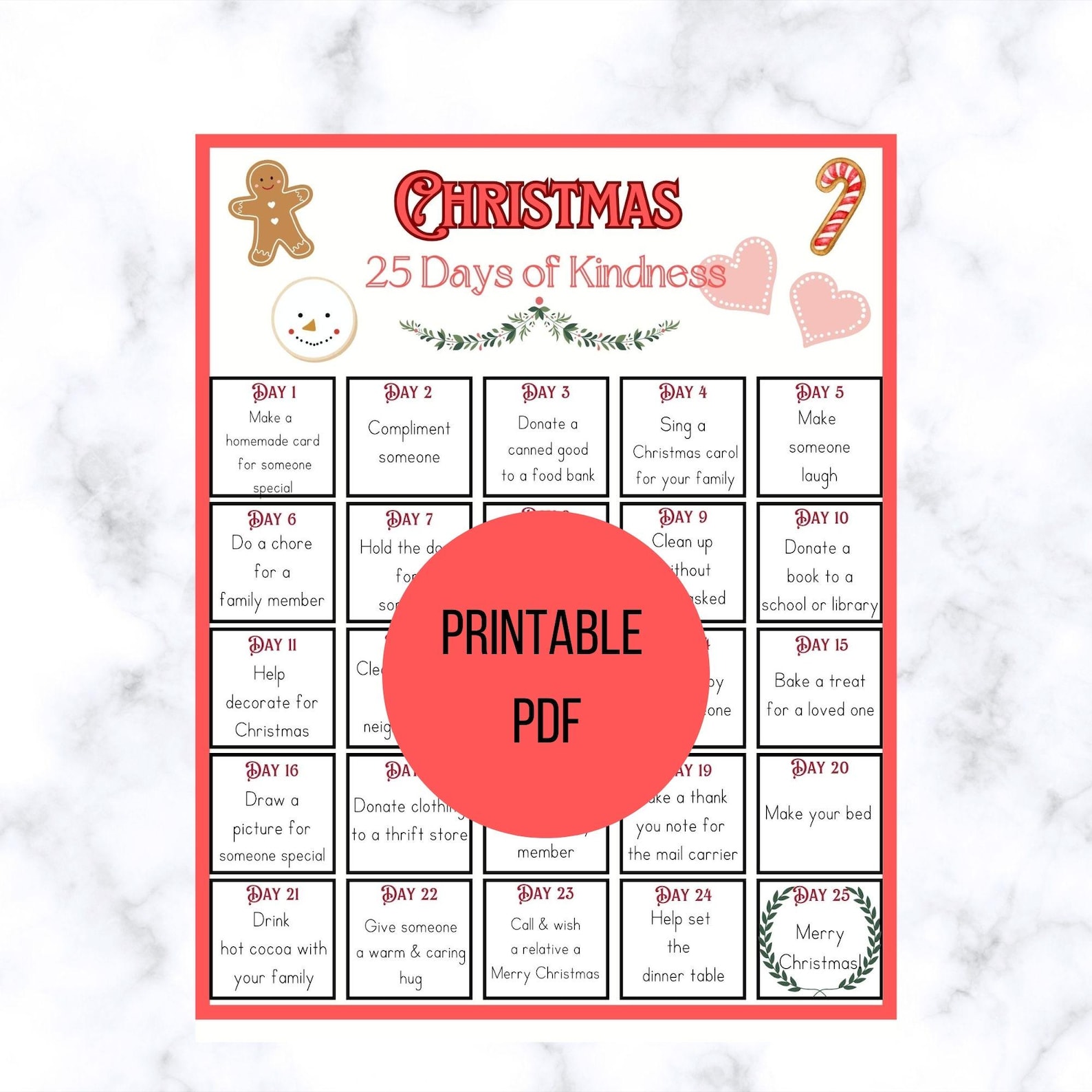 25 Days of Kids Christmas Kindness, Random Acts of Kindness, Advent ...