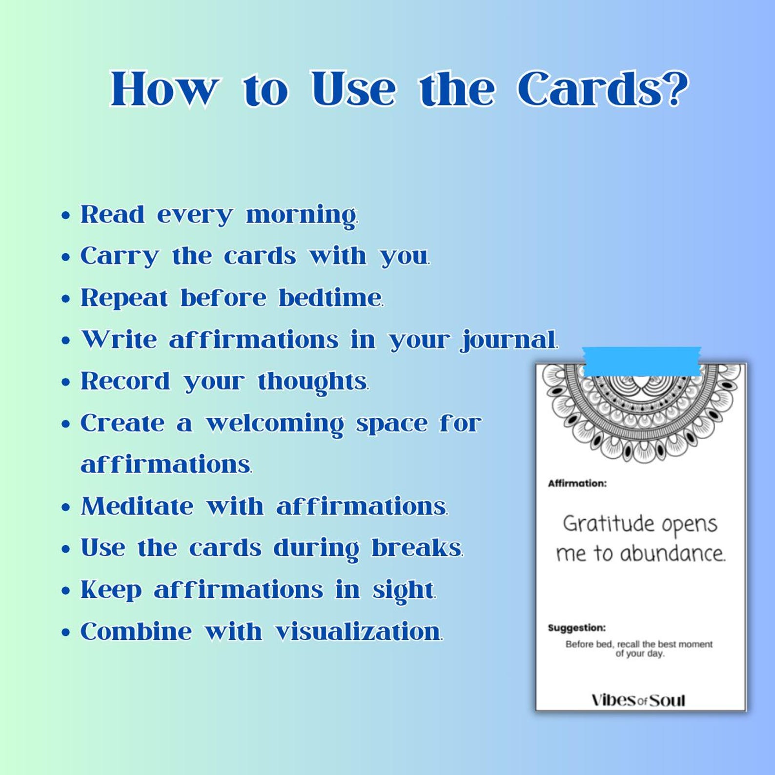 32 Affirmation Cards for Gratitude and Acceptance, Printable ...