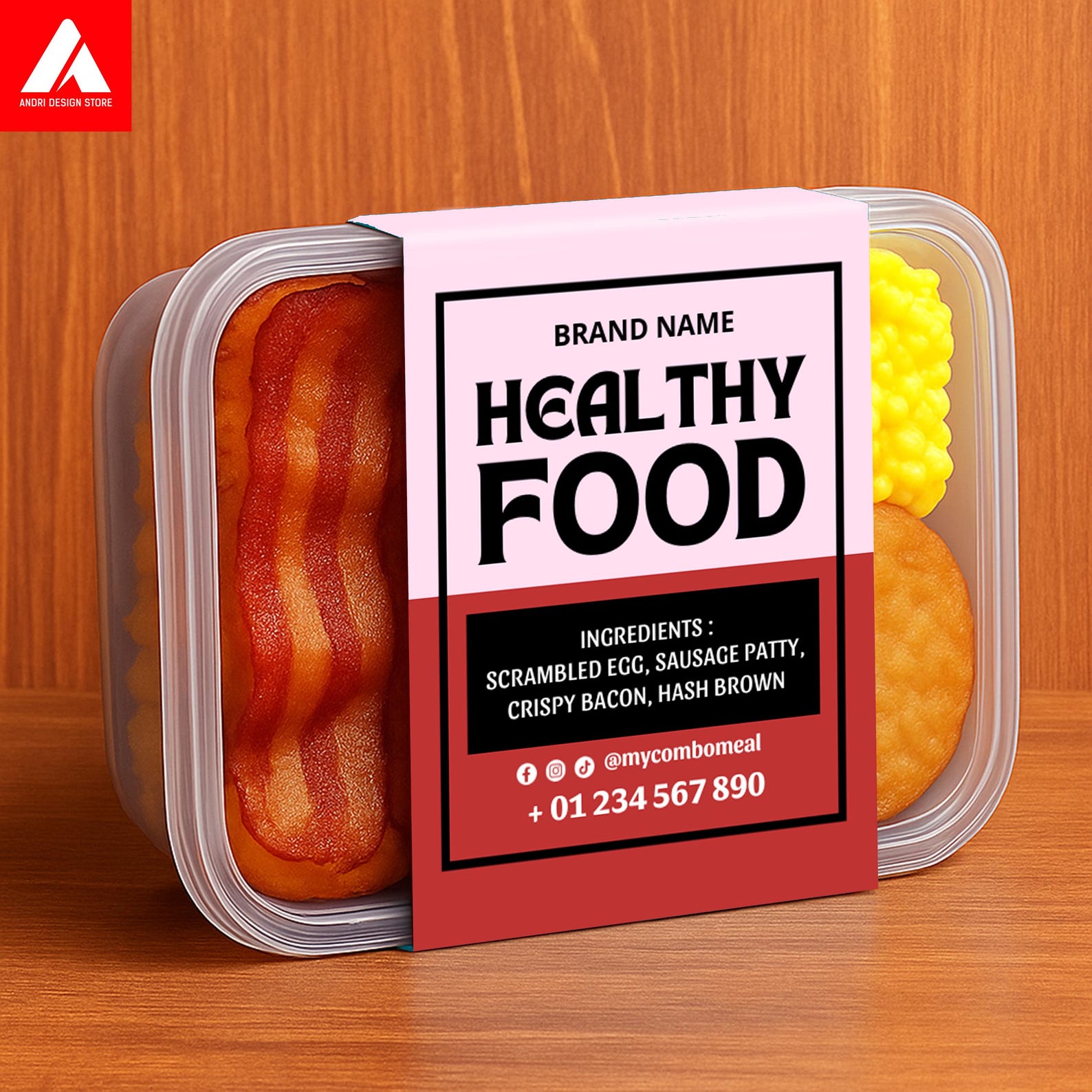Editable Food Label Template: Custom Meal Prep Packaging (canva ...