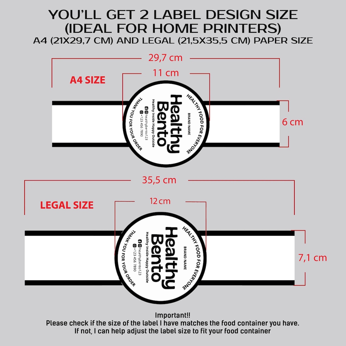 Custom Food Label for Meal Prep and Takeaway | Business Label for ...