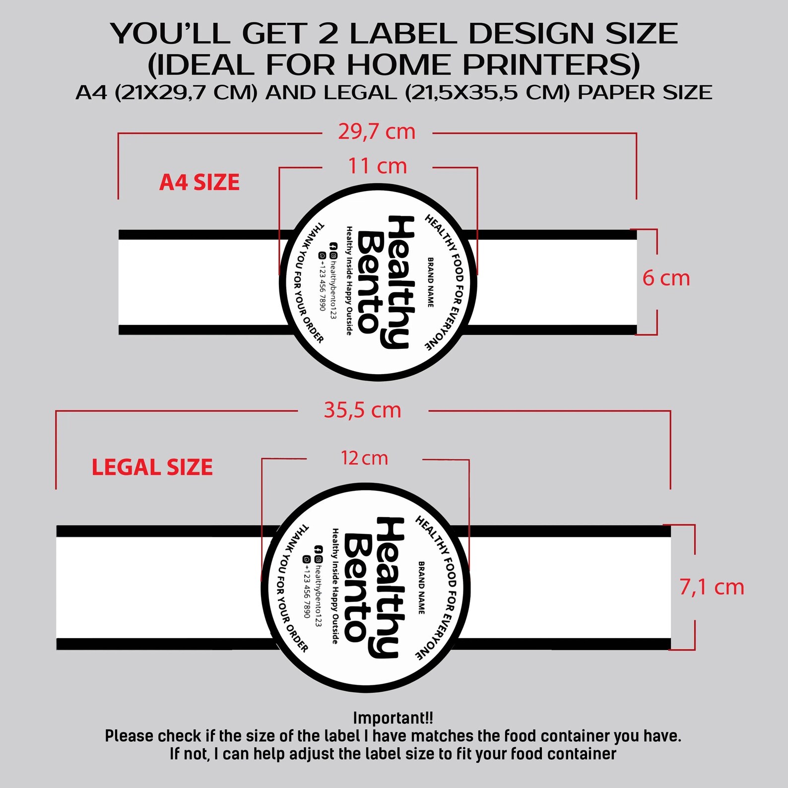 Custom Food Label for Meal Prep and Takeaway | Business Label for ...