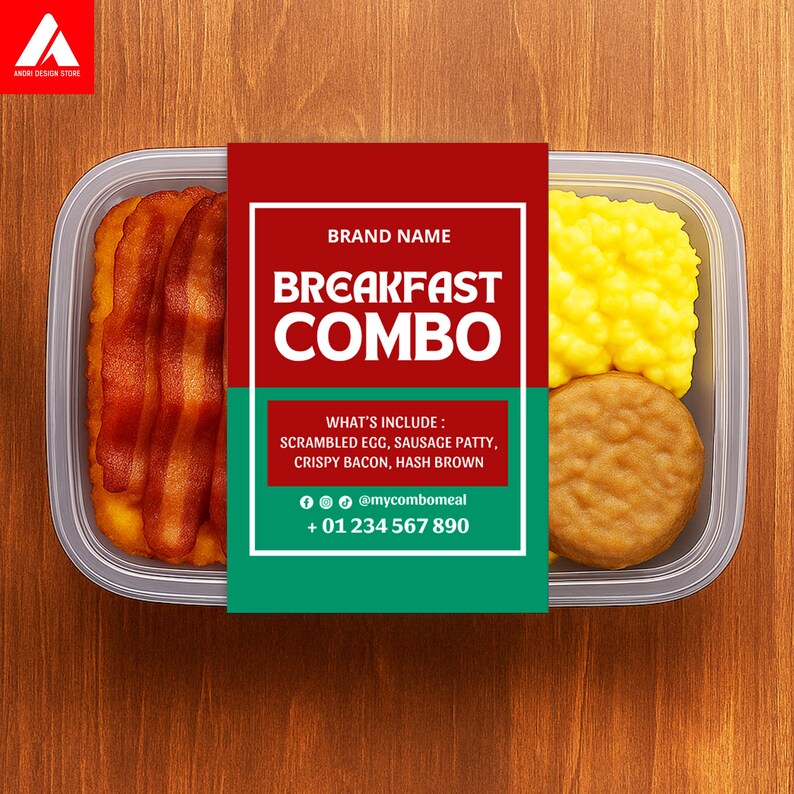 Editable Food Label Template: Custom Meal Prep Packaging (canva ...