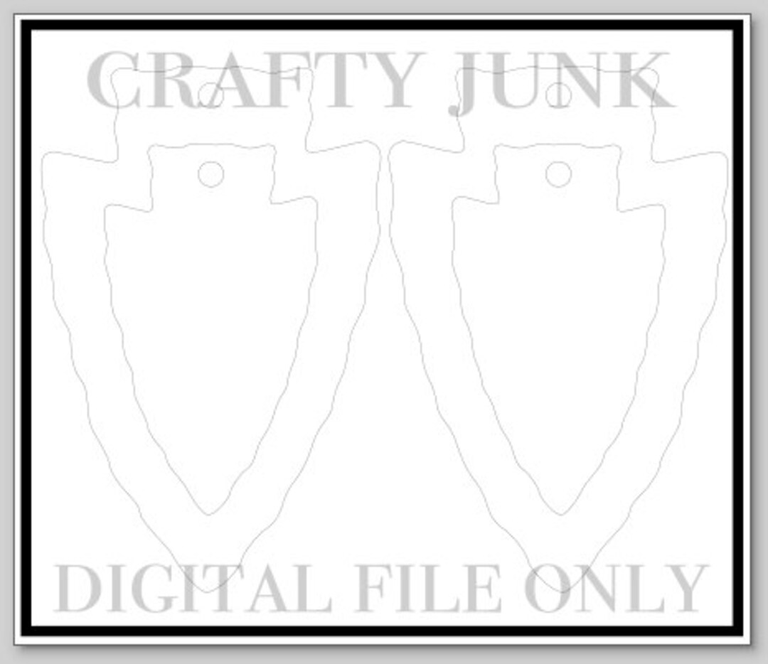 DIGITAL LASER FILE- Double Arrowhead Earring Design - Etsy