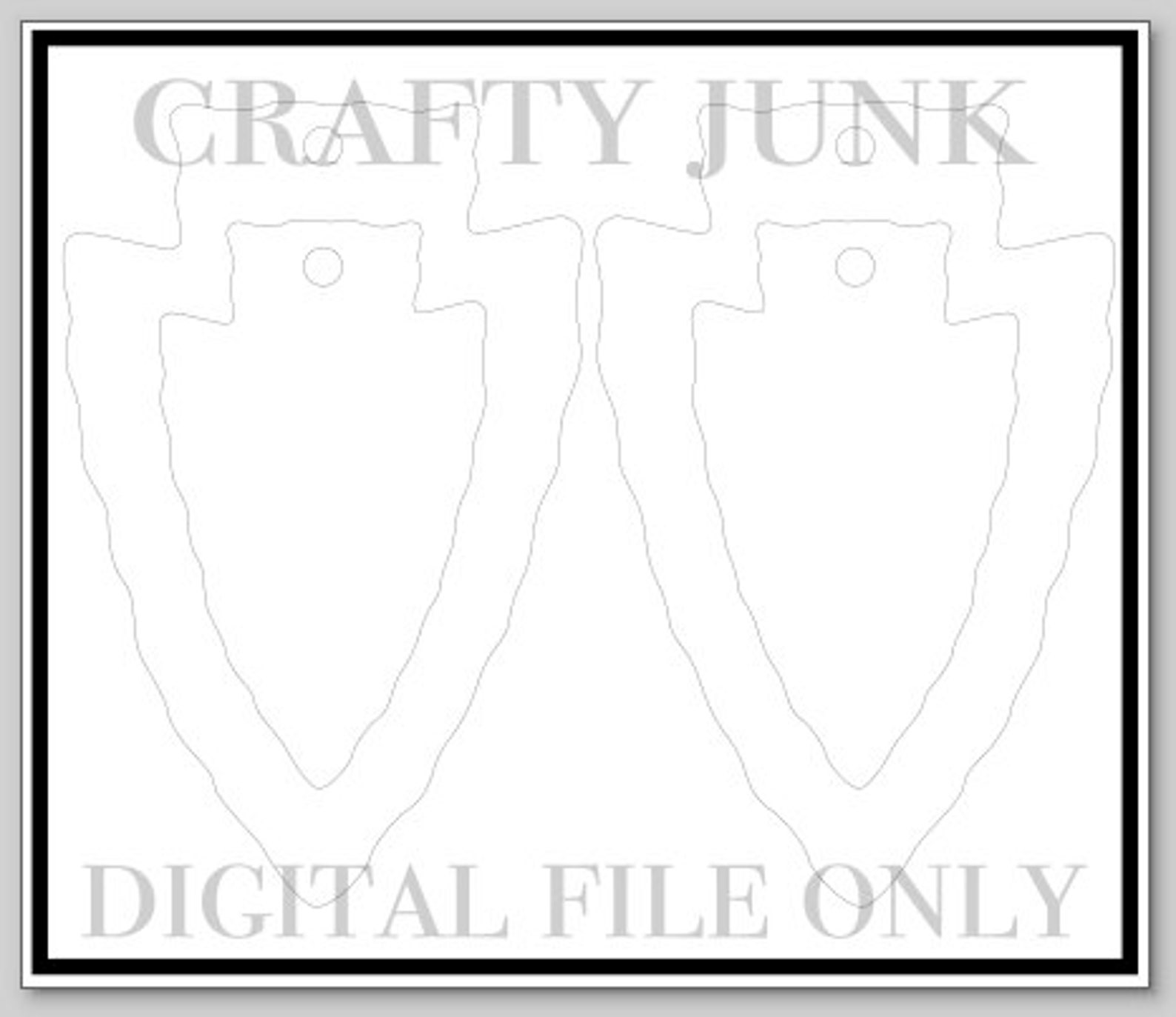 DIGITAL LASER FILE- Double Arrowhead Earring Design - Etsy