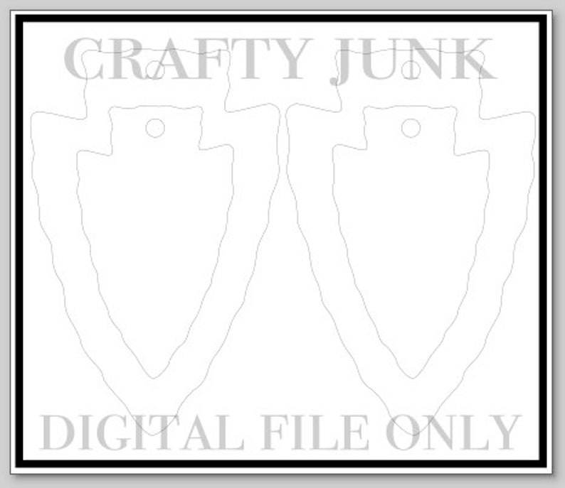 DIGITAL LASER FILE- Double Arrowhead Earring Design - Etsy