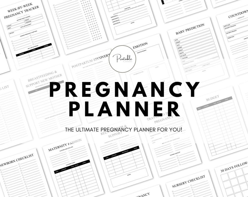 Pregnancy Planner Printable - Printable Pregnancy Journal Bundle ...