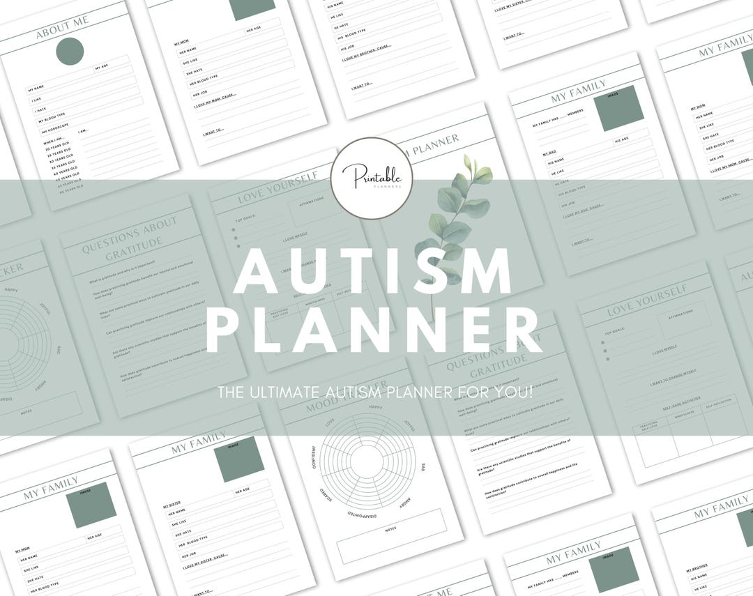 Autism Planner – Autism – Autism Workbook – Autism Journal – Autism ...