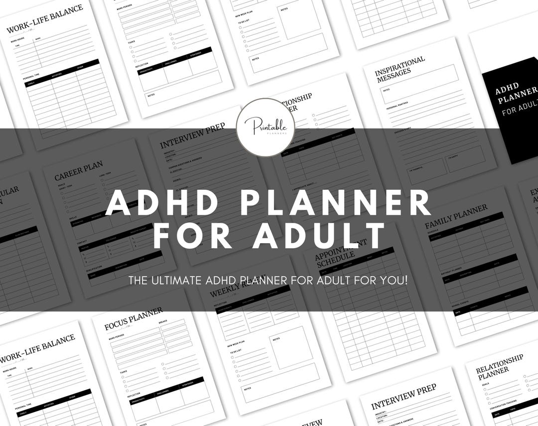 Adhd Planner Adult, Adhd Planner, Adhd Journal, Adhd Planner PDF ...