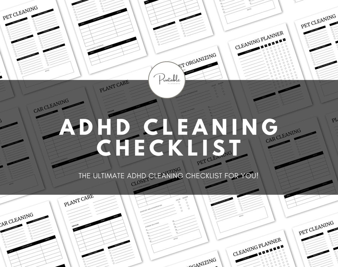 Adhd Cleaning Planner – Cleaning Checklist – Cleaning Schedule – Adhd ...