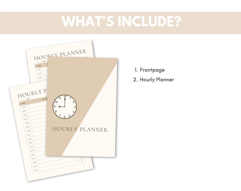 Hourly Planner - Printable Hourly Planner - Instand Download - Hourly ...