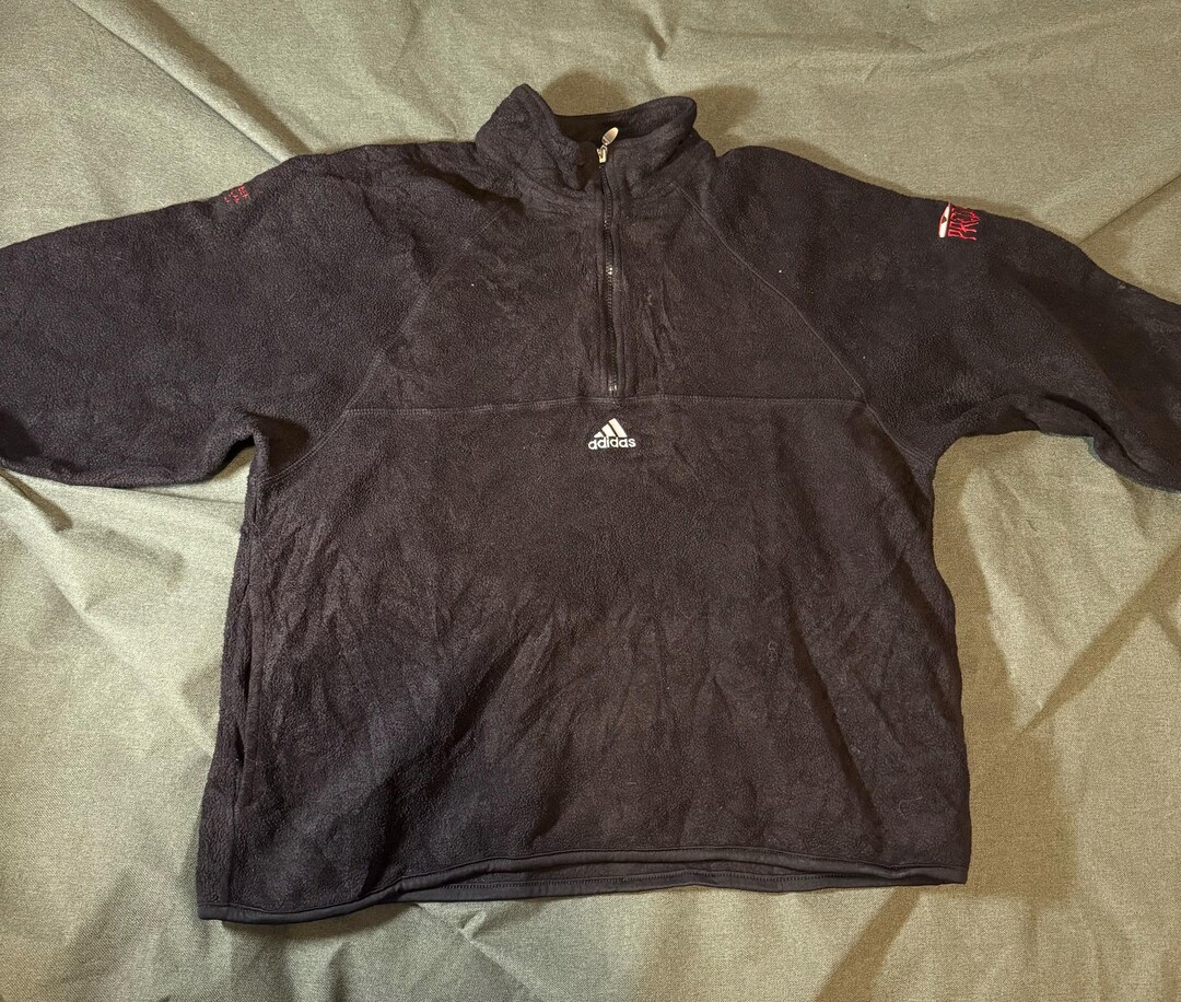 Vintage Adidas Half-zip Fleece Predator Embroidery Made in Canada, Size ...