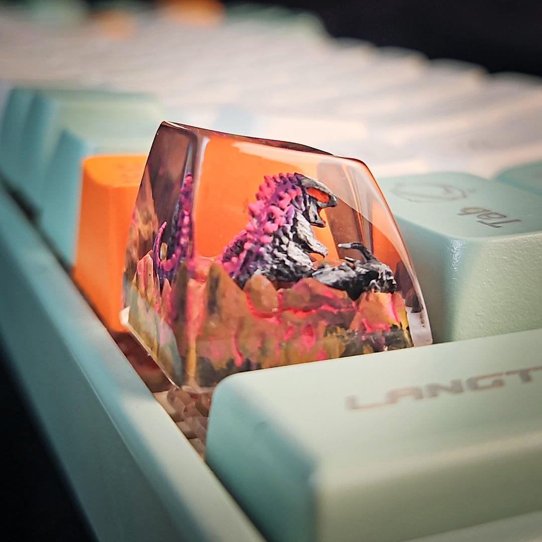 Monster Keycap, Kaiju Keycap, G0.dzi.lla Keycap, Handmade Keycap, Resin ...