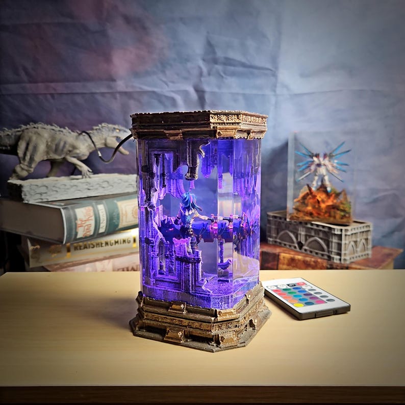 Jinx Arcane Resin Lamp | League of Legends Inspired Epoxy Light ...