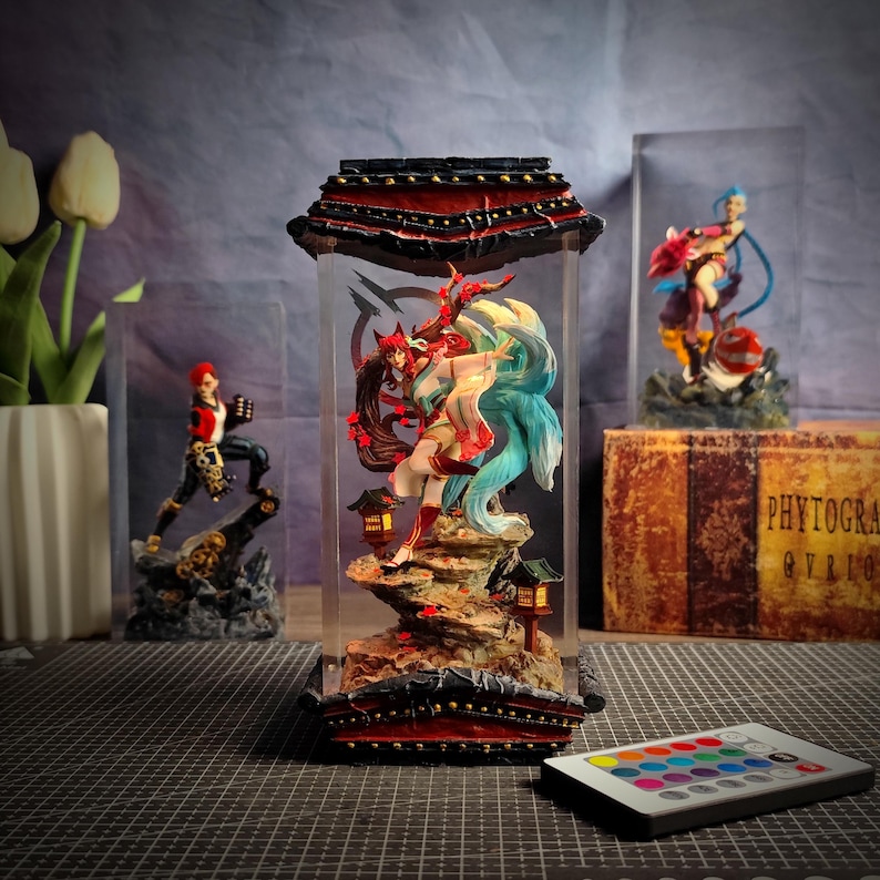 Ahri Spirit Blossom Resin Lamp | League of Legends Inspired Epoxy Light ...