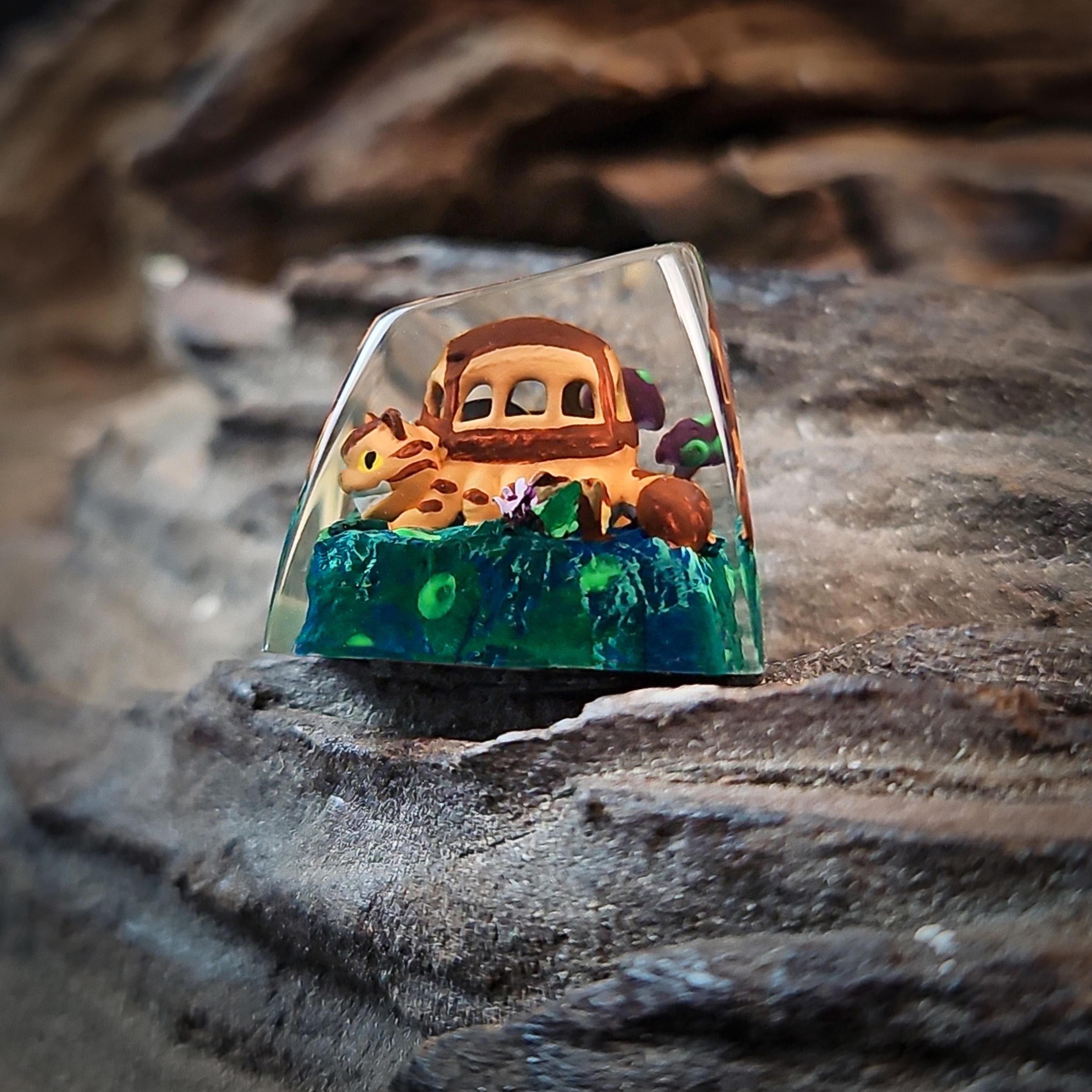 Anime Resin Keycap, Artisan Keycap, Handmade Keycap, Fat.cat.bus Resin ...