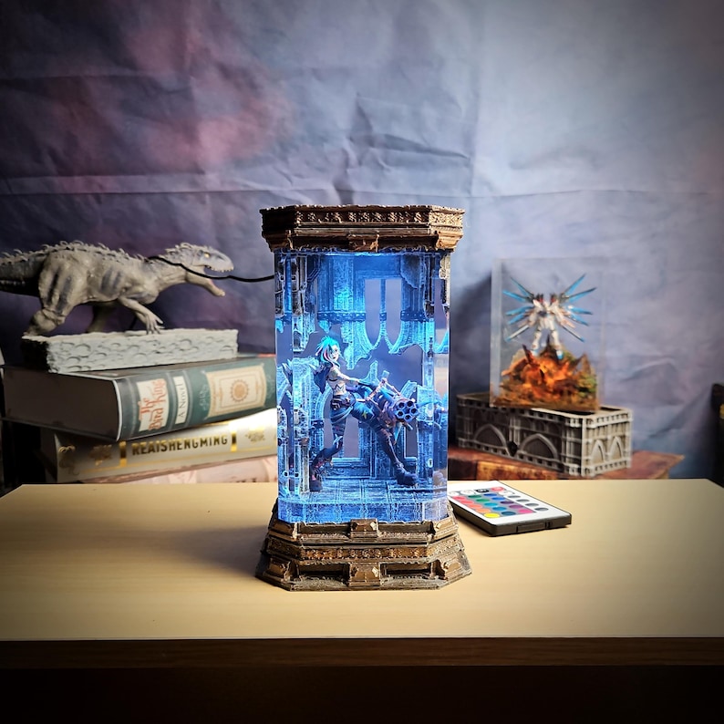 Jinx Arcane Resin Lamp | League of Legends Inspired Epoxy Light ...