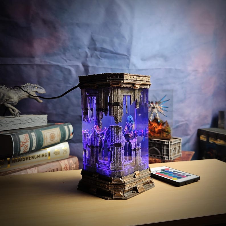 Jinx Arcane Resin Lamp | League of Legends Inspired Epoxy Light ...