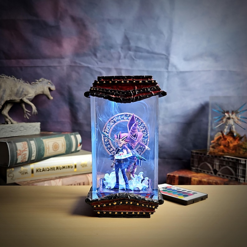 Fantasy Yugi and Dark Magician Resin Lamp – Multi-color LED Light ...