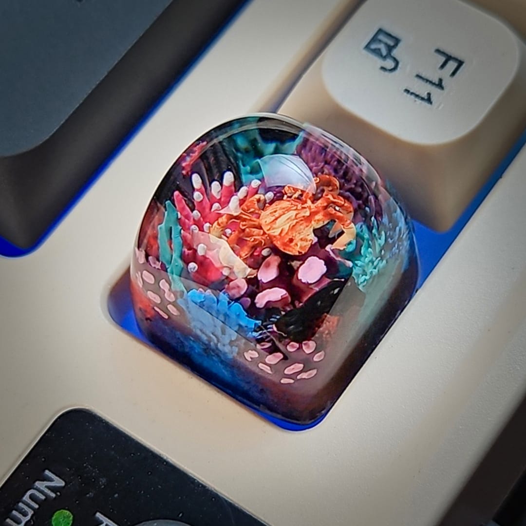 Crab Keycap, Handmade Keycap, Ocenic Keycap, Cartoon Handmade Keycap ...
