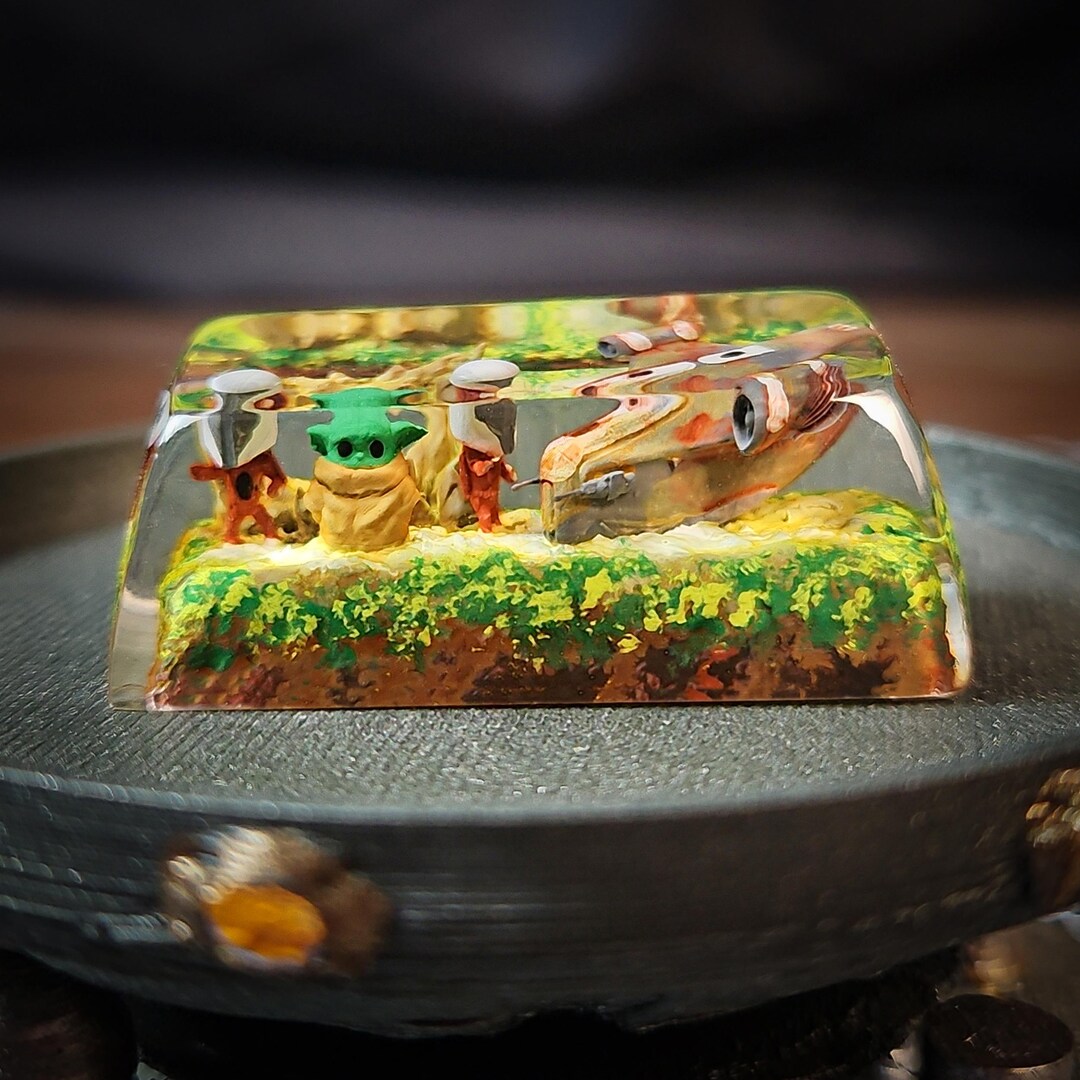 Man.da.lor 2U Keycap, Handmade Keycap, Keycap Mandalorian, Unique ...