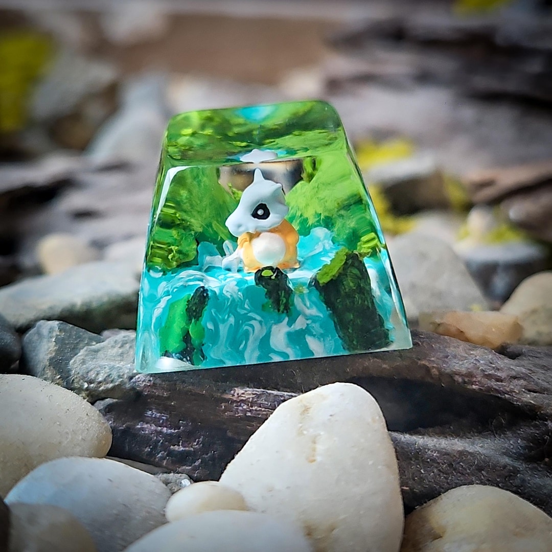 Adorable Cubone Resin Keycap, Anime Character Aritan Resin Keycap 1u ...