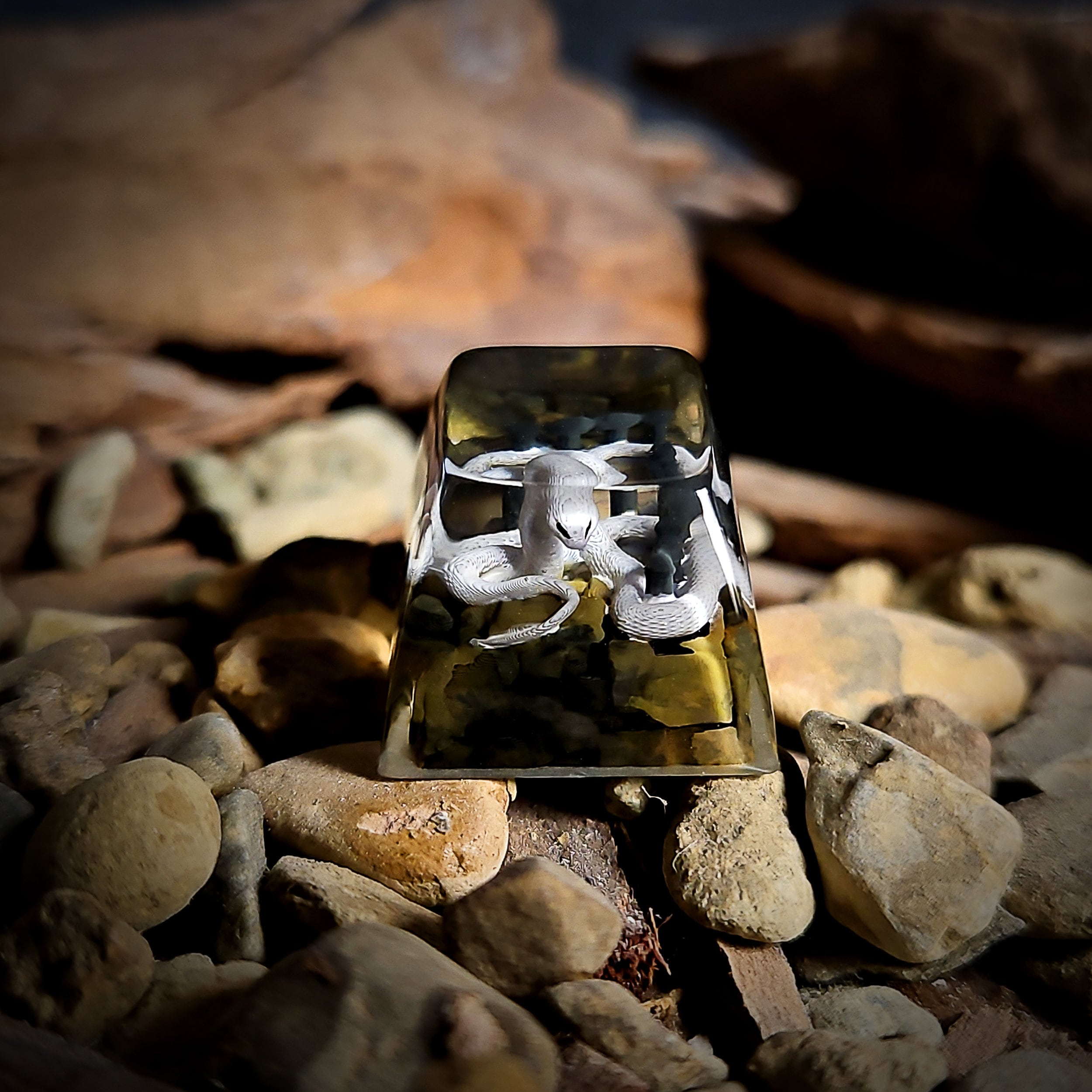 Handmade Keycap, White Snake Keycaps, Special Keycap, Gift for Him ...