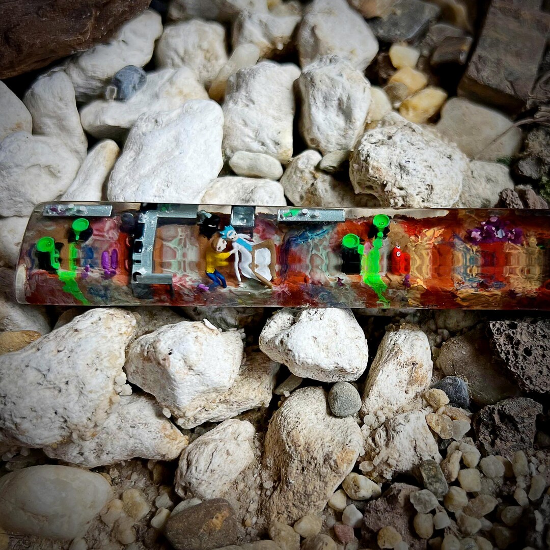 R.ic.k and M.0.rty Handmade Resin Spacebar, Cartoon Resin Spacebar ...