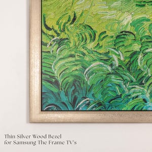 Thin Champagne TV Frame for Samsung the Frame & TCL Tvs, Silver Wood TV ...