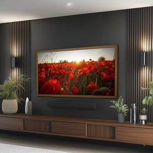 Handmade Walnut TV Frame for TCL Nxtframe: Modern Wood Bezel, All Inch ...