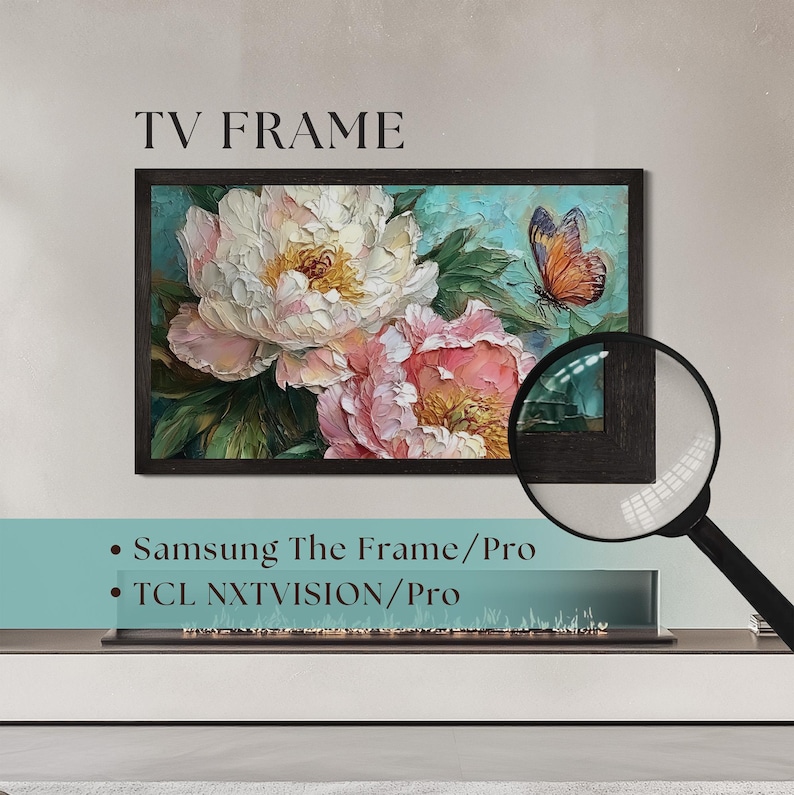 Black Oak TV Frame for Samsung the Frame & TCL Tvs, Thin Wood Bezel ...
