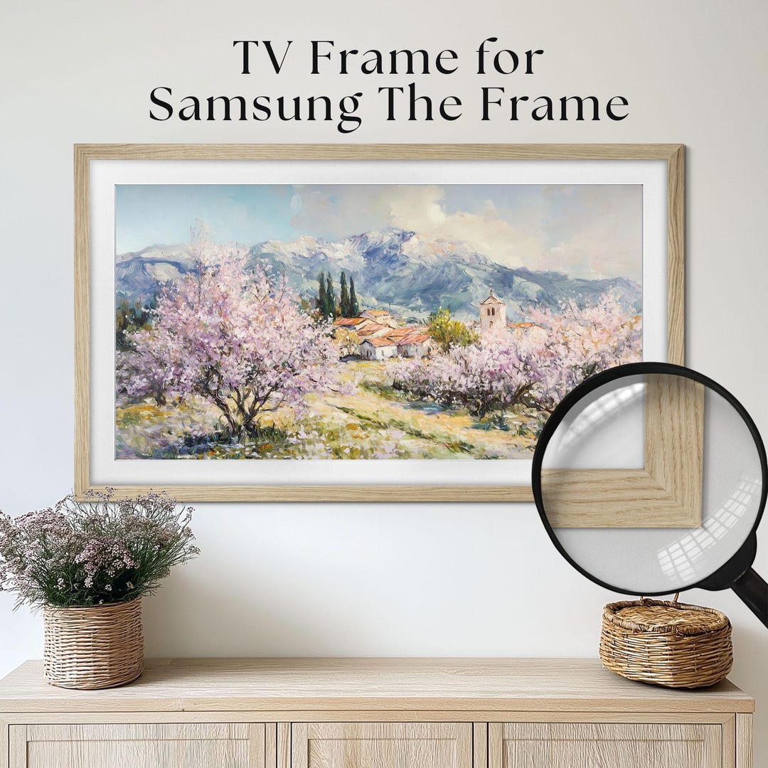 Thin Oak TV Frame for Samsung the Frame Tvs, Wooden Tv Frame ...