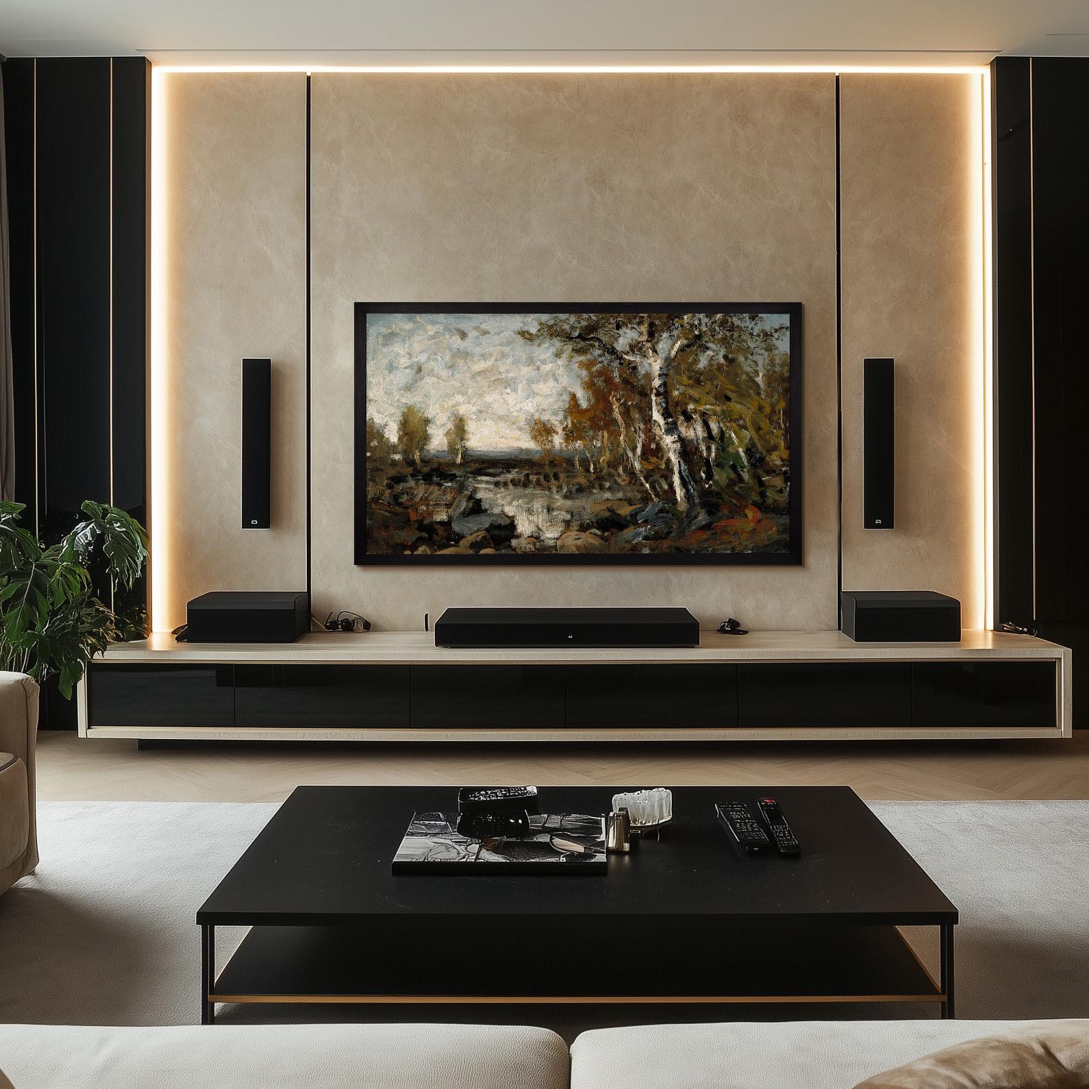 Black Oak TV Frame for Samsung the Frame & TCL Tvs, Thin Wood Bezel ...