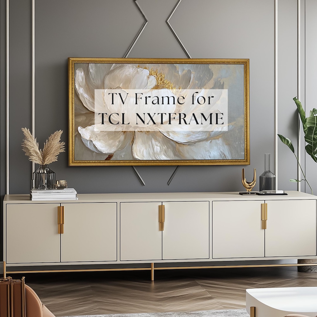 Thin Antique Gold TV Frame for TCL Nxtframe: Elegant Wooden Bezel - Etsy