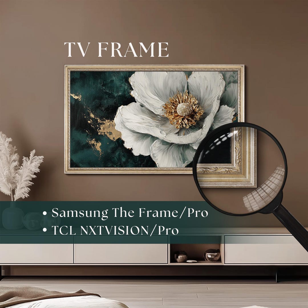 Champagne TV Frame for Samsung the Frame & TCL Tvs, Custom Frames ...