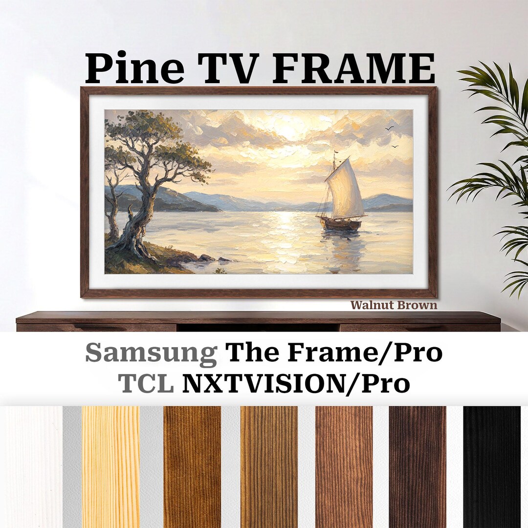 Solid Pine TV Frame for Samsung the Frame & TCL Tvs, Handmade Custom ...