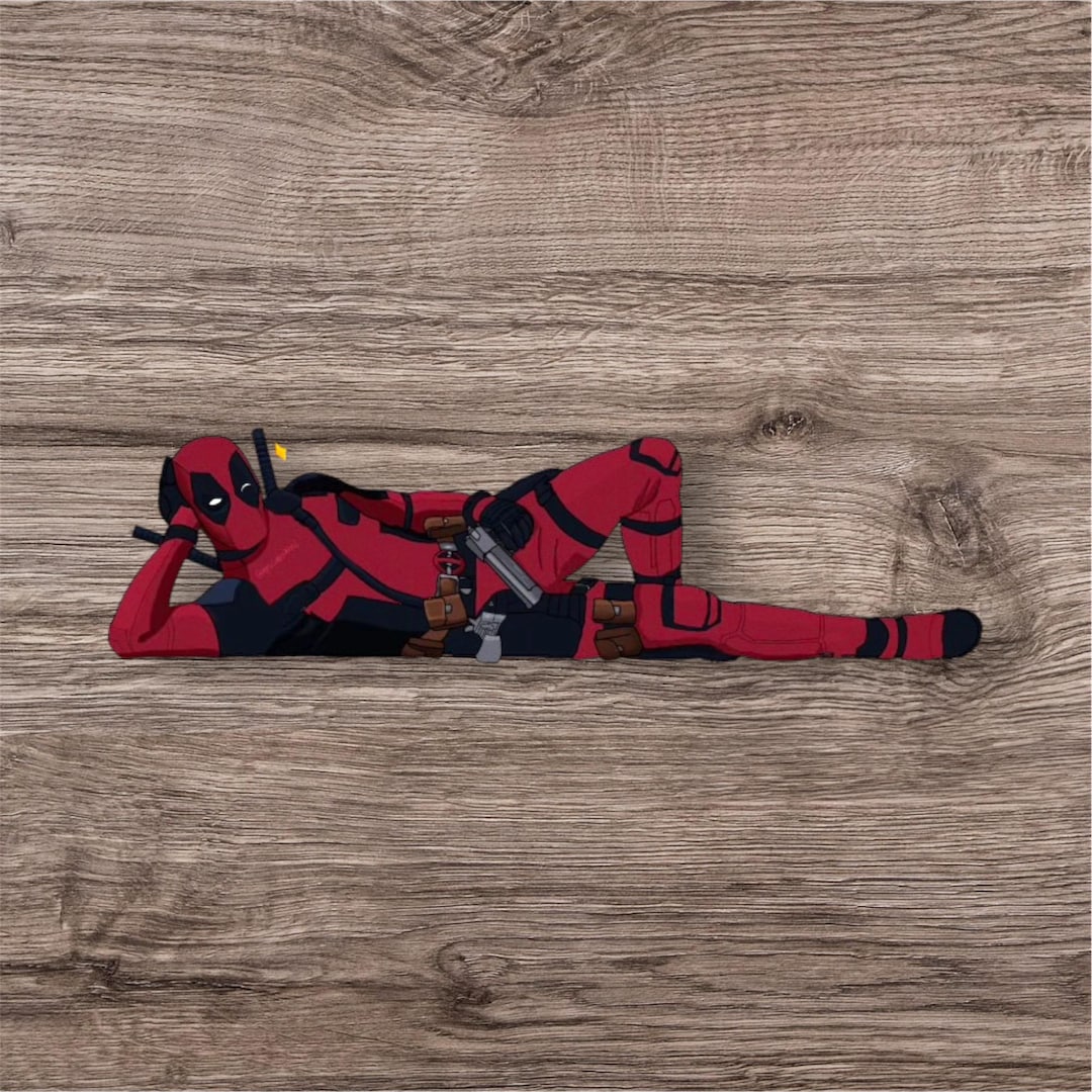 Deadpool Sticker Laying Down - Etsy
