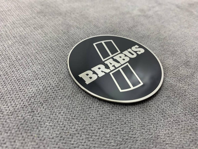 Metallic Logo Mercedes Hood Emblem Style Brabus Old Solid Metal Design ...