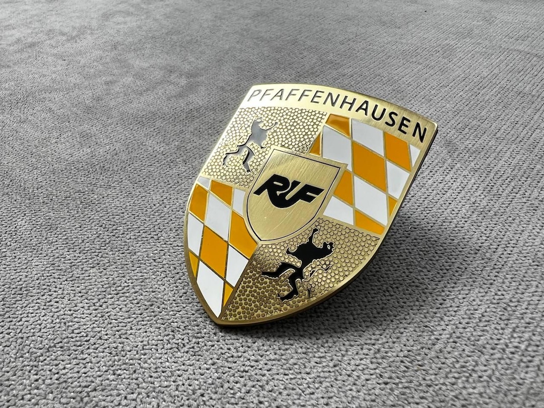 Hood Badge Emblem Logo Red RUF Style - RUF - Custom Badge ...