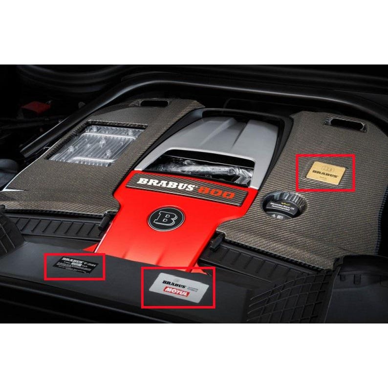 Set of Engine Emblem Brabus Style for Mercedes Benz - Personalized ...