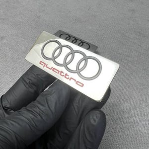 Metal Emblem Badge Logo AUDI Quattro Custom Interior for Car Floor Mats ...