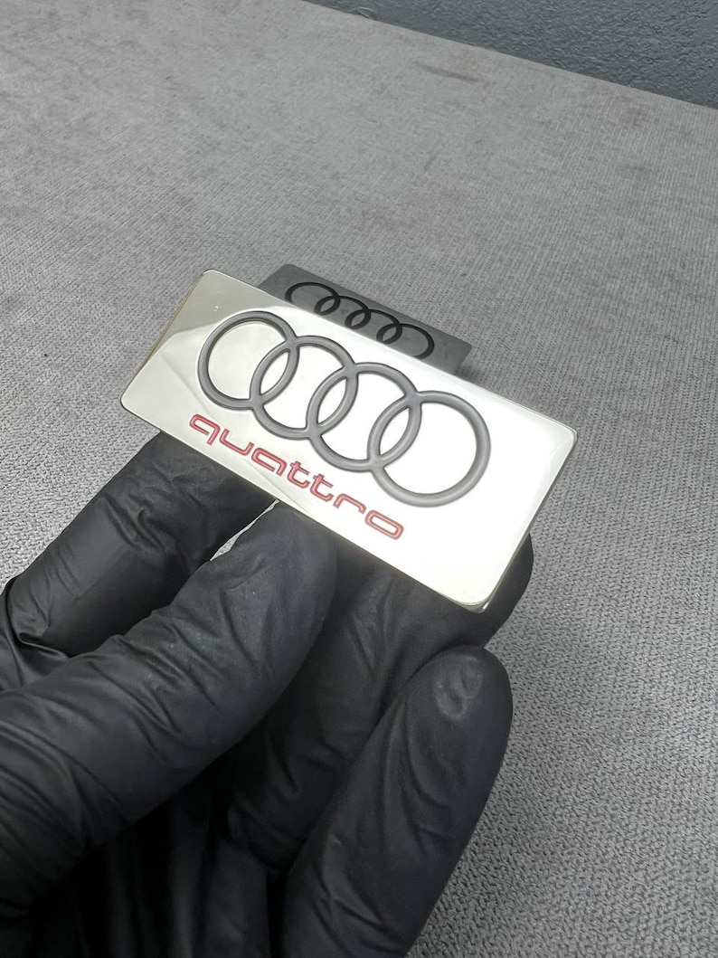 Metal Emblem Badge Logo AUDI Quattro Custom Interior for Car Floor Mats ...