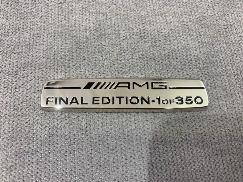 Amg Final Edition 1-350 Badge Emblem Logo Mercedes Benz Logo on the ...