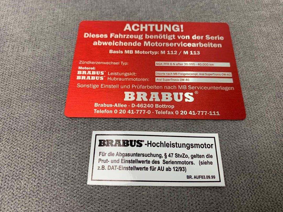 Set Emblem Brabus Engine - Mercedes Benz Brabus Engine Badge - Custom ...